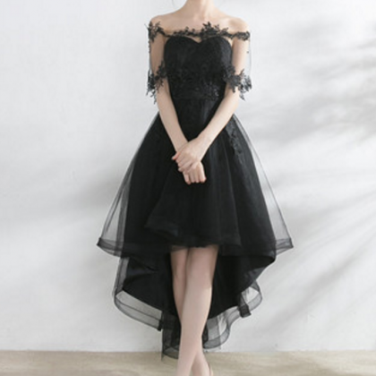 Banquet Evening Dress Word Shoulder Short Back Long Bridesmaid Dress Is ...